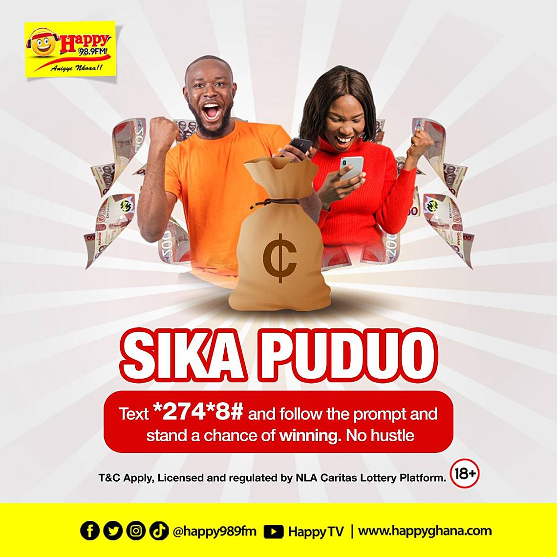 Happy FM rewards loyal listeners in exciting Sika Puduo draw - Happy Ghana