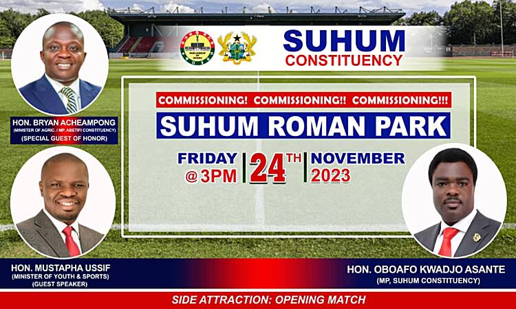 Suhum Roman Park set for to be commissioned today - Happy Ghana